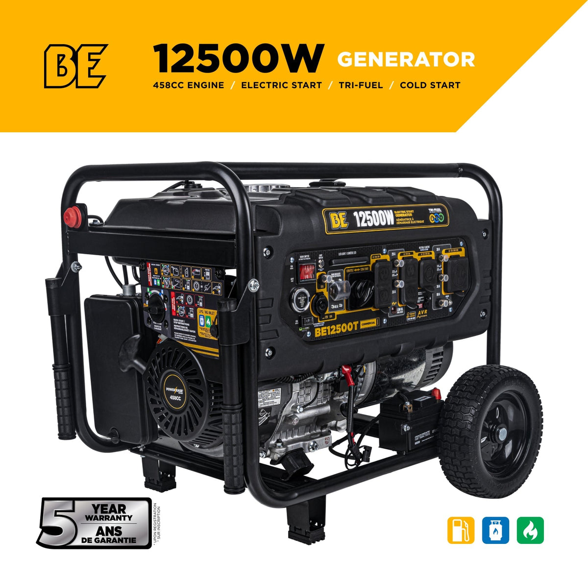 Buy TRI-FUEL Portable Generator BE Power Equipment | 12,500W — My ...