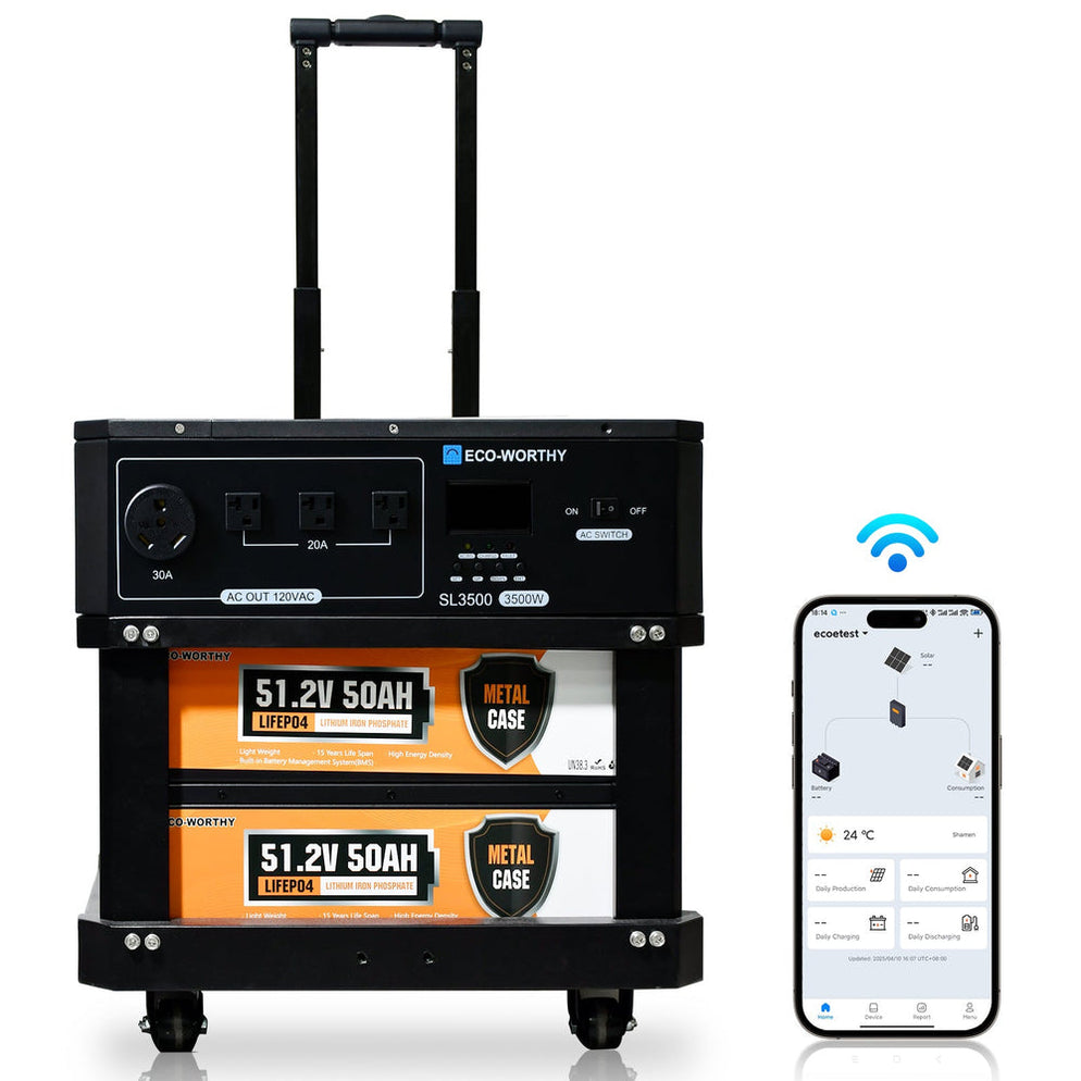 Eco-Worthy SL3500 Stackable Power Station — My Generator Plus